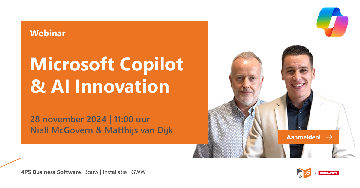 Formulier - webinar Copilot and AI Innovation - 4PS Nederland